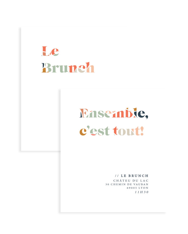 Invitation mariage graphique Vogue par Septembre Papeterie illustration