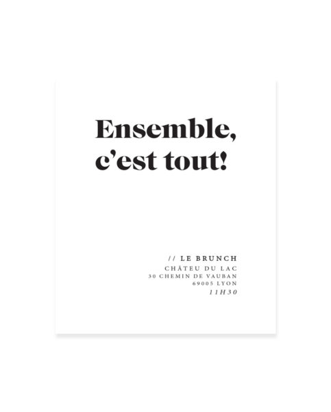 Invitation mariage graphique Vogue par Septembre Papeterie illustration