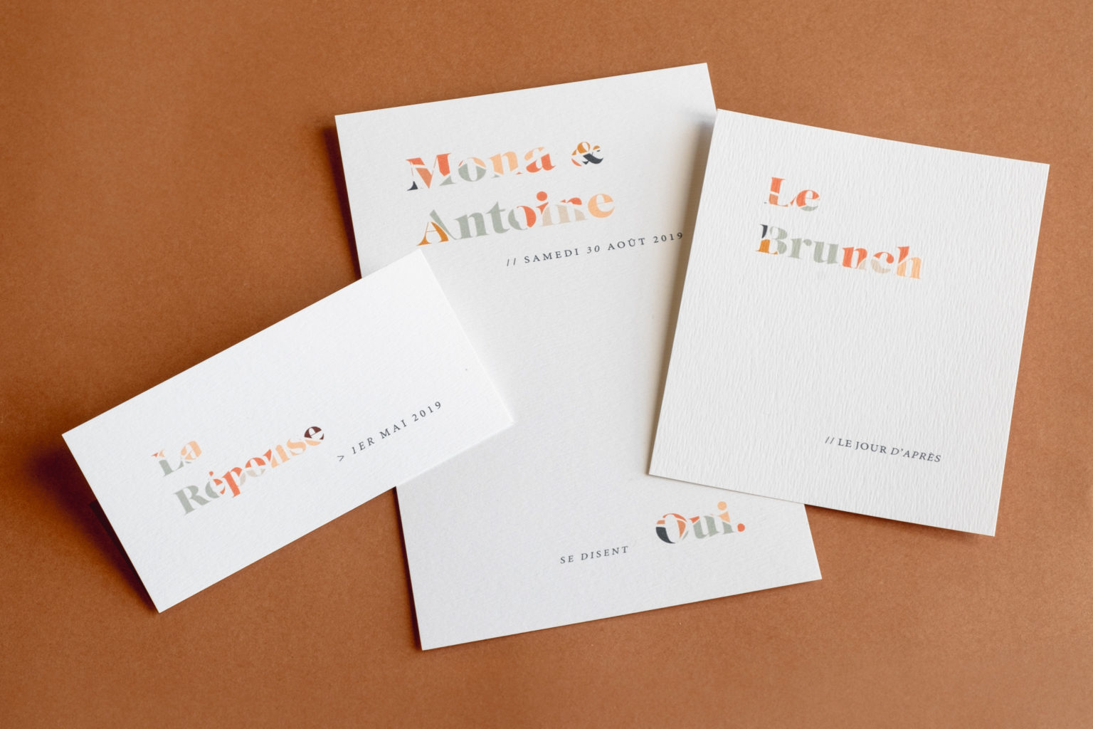 Invitation mariage graphique Vogue par Septembre Papeterie illustration