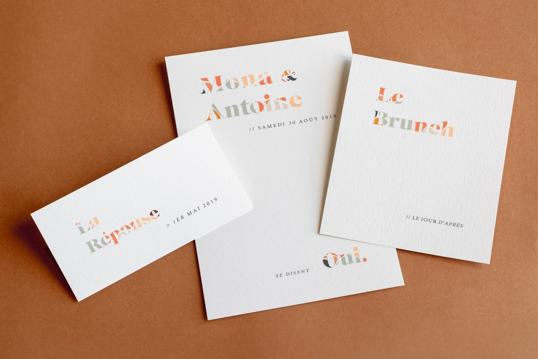 Invitation mariage graphique Vogue par Septembre Papeterie illustration