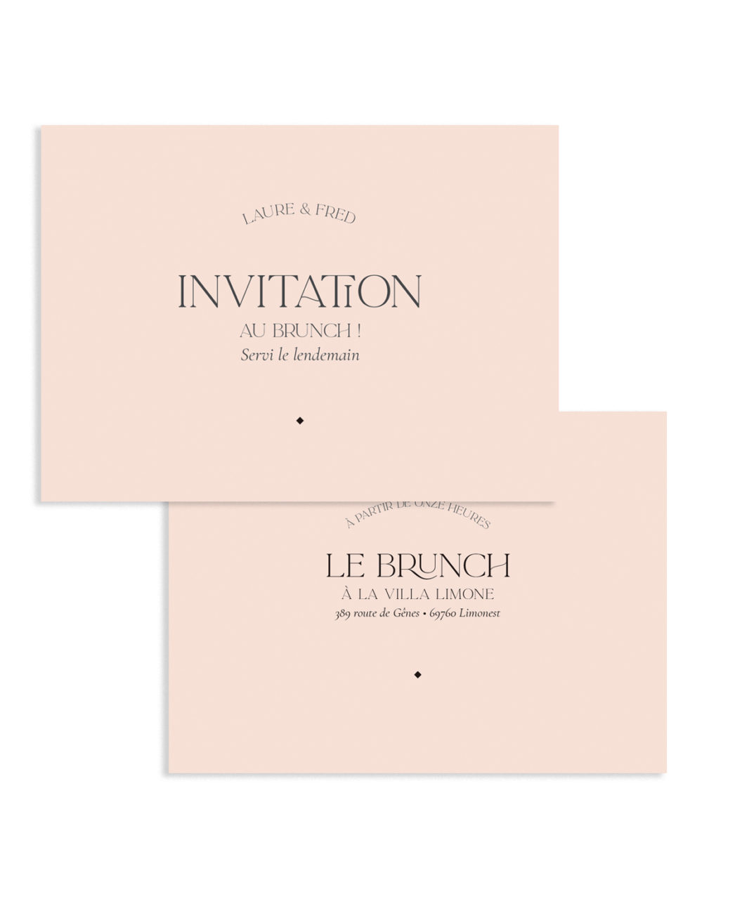 Invitation mariage graphique Riviera par Septembre Papeterie illustration